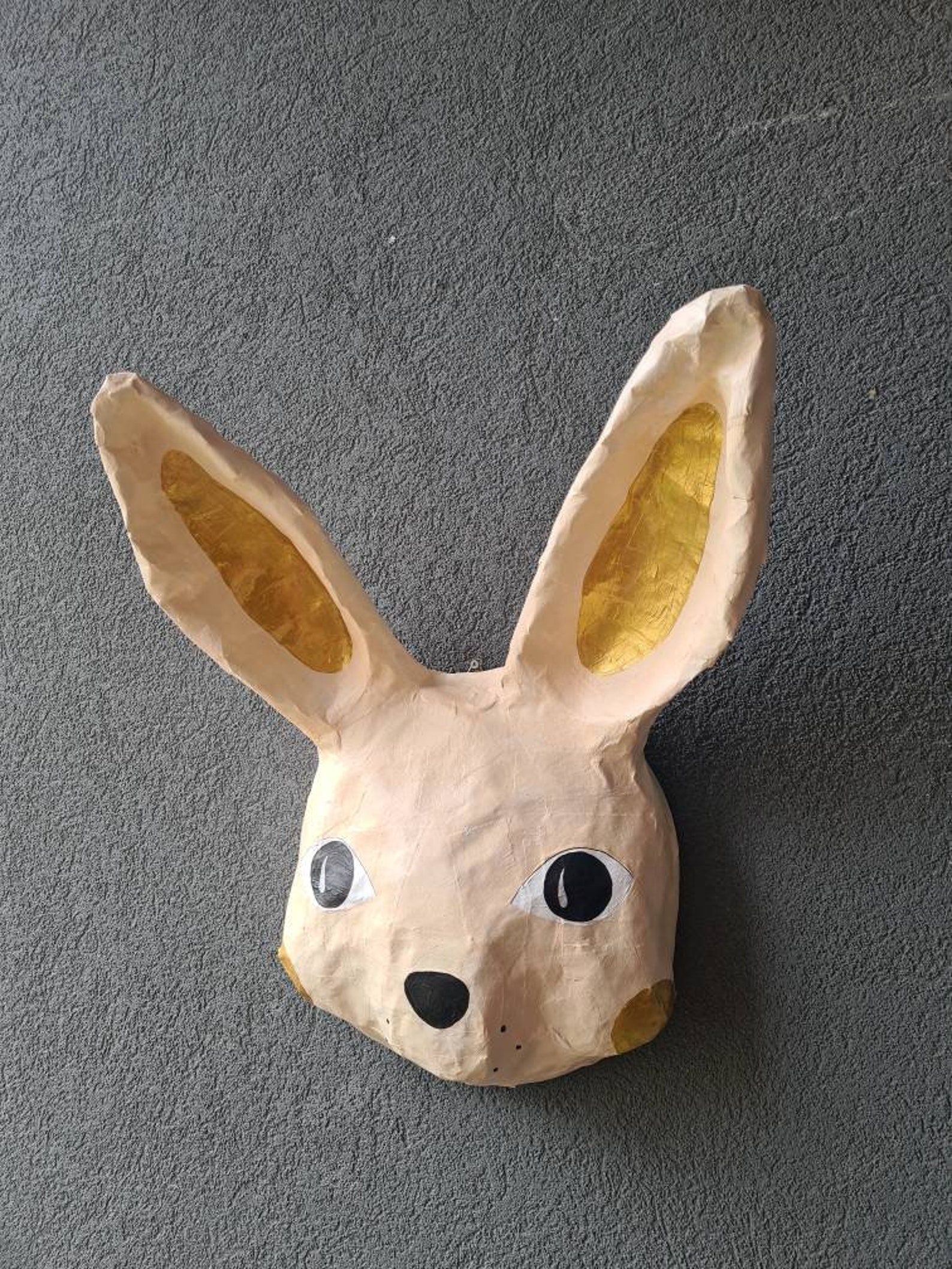 Paper Mache Bunny Head Nico. Sweet Wall Decor for a Nursery - Etsy