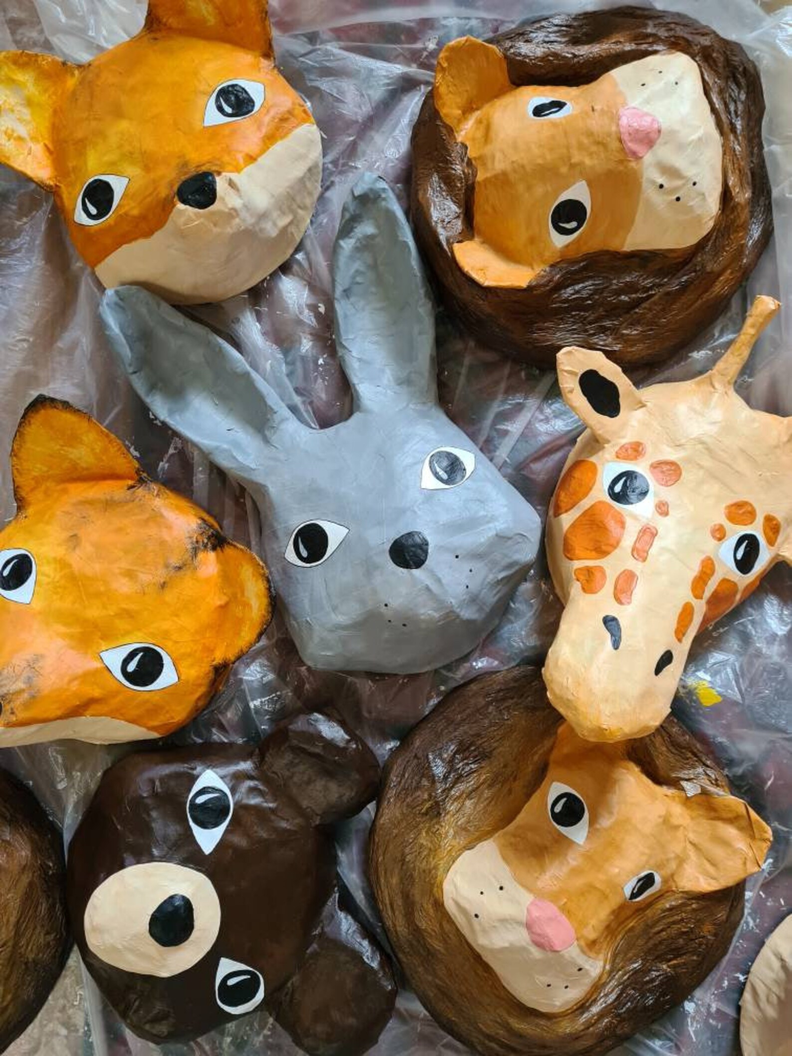 Paper Mache Bunny Head, Nico. Sweet Wall Decor for a Nursery or ...