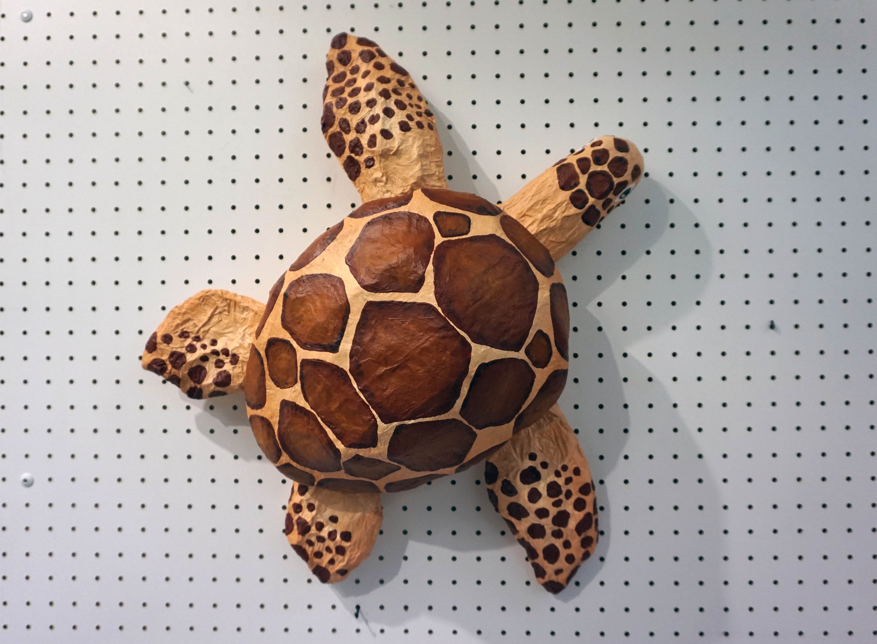 Paper mache sea turtle Antonio. Large paper sculpture | Etsy