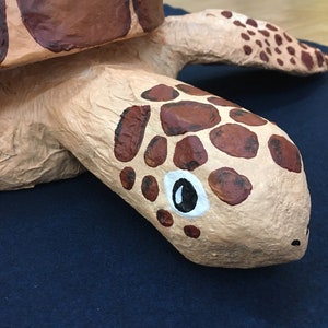 Paper Mache Sea Turtle, Antonio. Large Paper Sculpture, Original Home ...