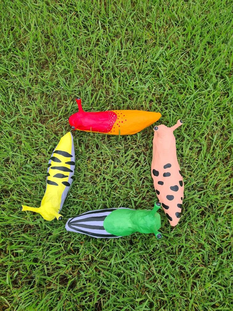 Paper Maché Colorful Giant Slugs. Limited Edition Paper | Etsy
