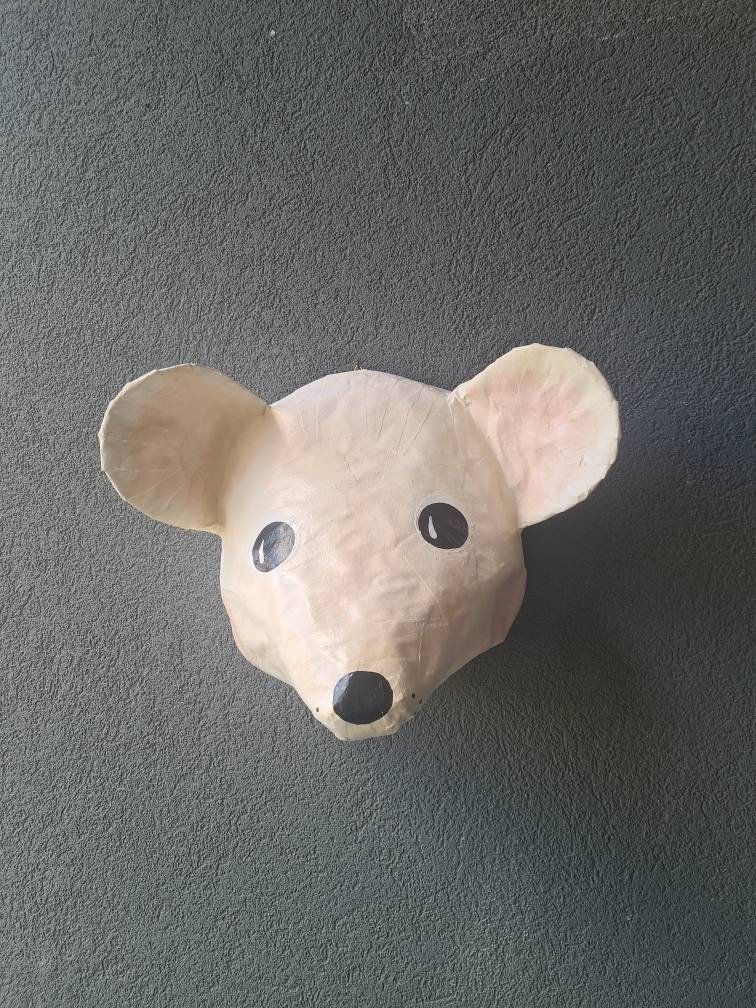 Paper Mache Mouse Head Gil. Sweet and Quirky Creature Cute - Etsy