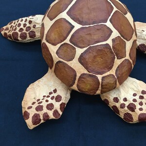 Paper Mache Sea Turtle, Antonio. Large Paper Sculpture, Original Home ...