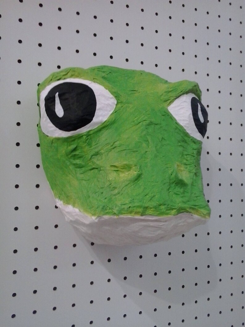 Paper mache frog Head Romeo. Pond creature fun animal wall | Etsy
