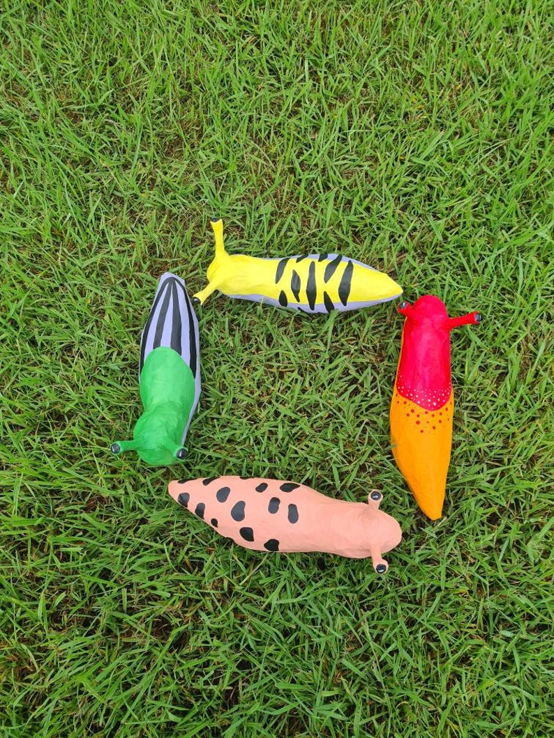 Paper Maché Colorful Giant Slugs. Limited Edition Paper - Etsy
