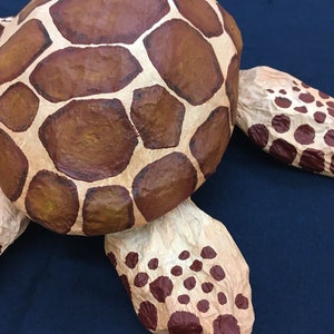 Paper Mache Sea Turtle, Antonio. Large Paper Sculpture, Original Home ...