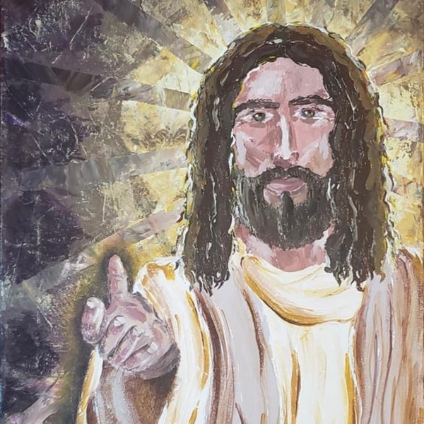 Jesus Acrylic Painting - Etsy