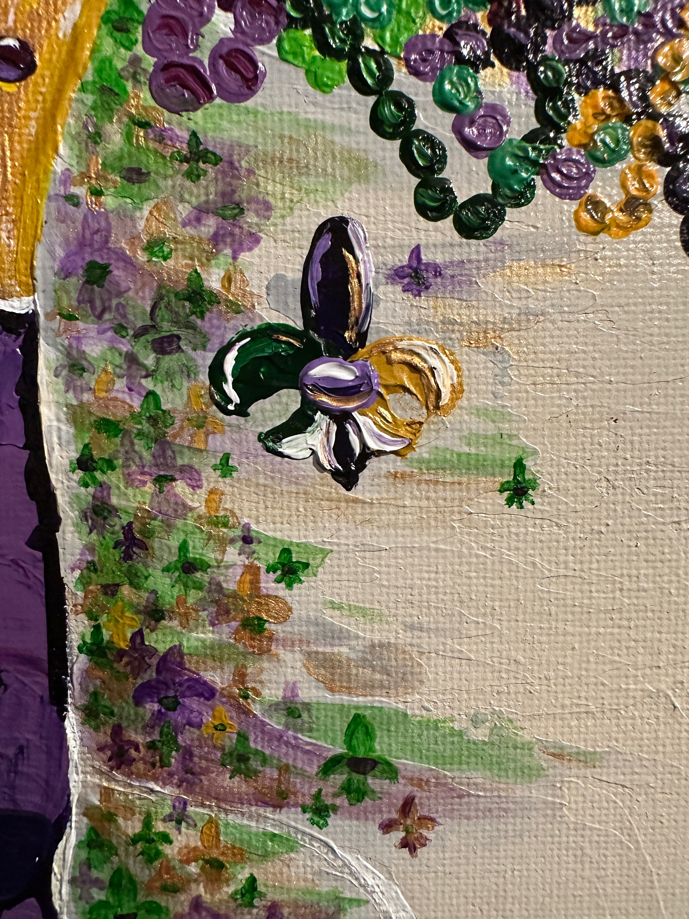 Original Painting "king Cajun Mardi Gras", Holiday Wall Decor, Cajun ...
