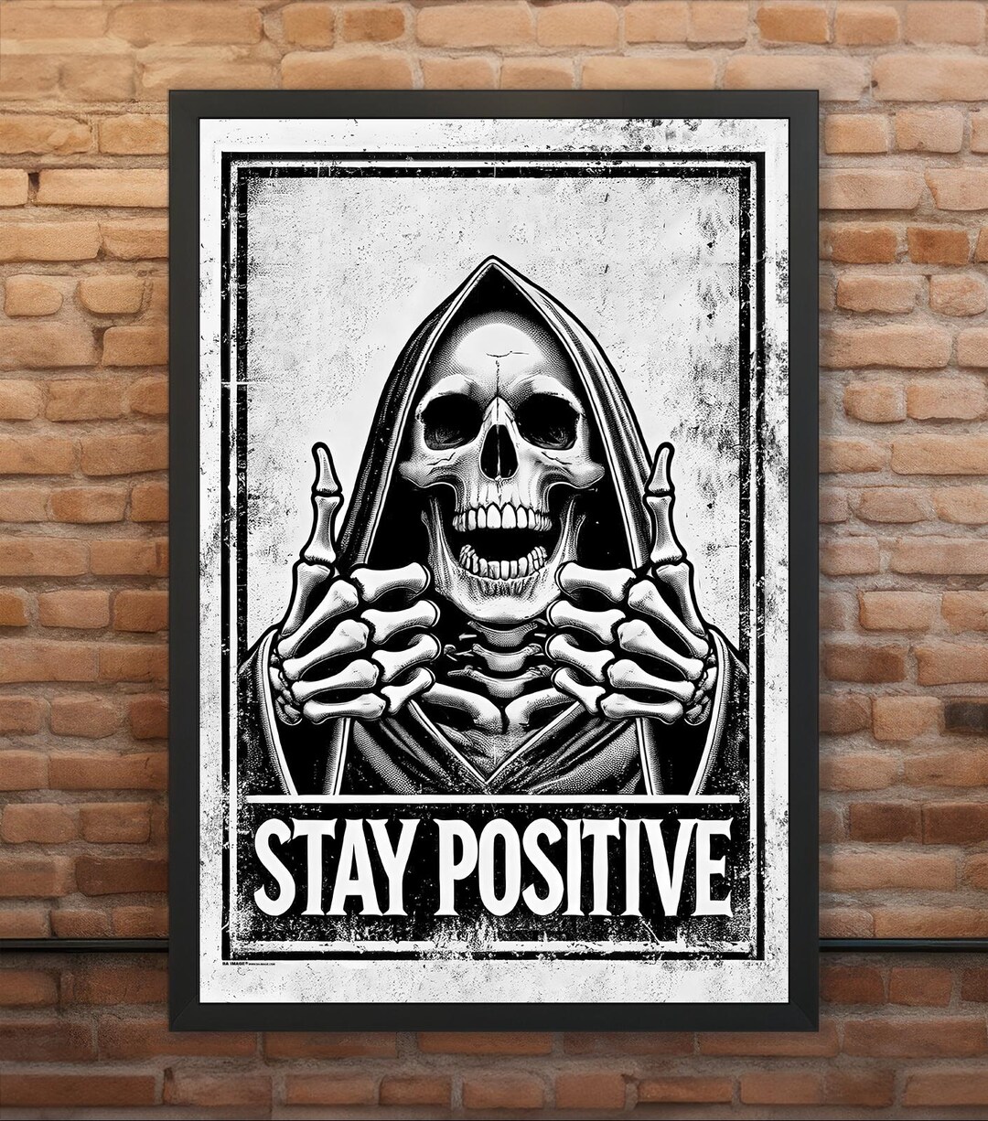 STAY POSITIVE Poster Unframed, Multiple Sizes Optional Peel & Stick ...