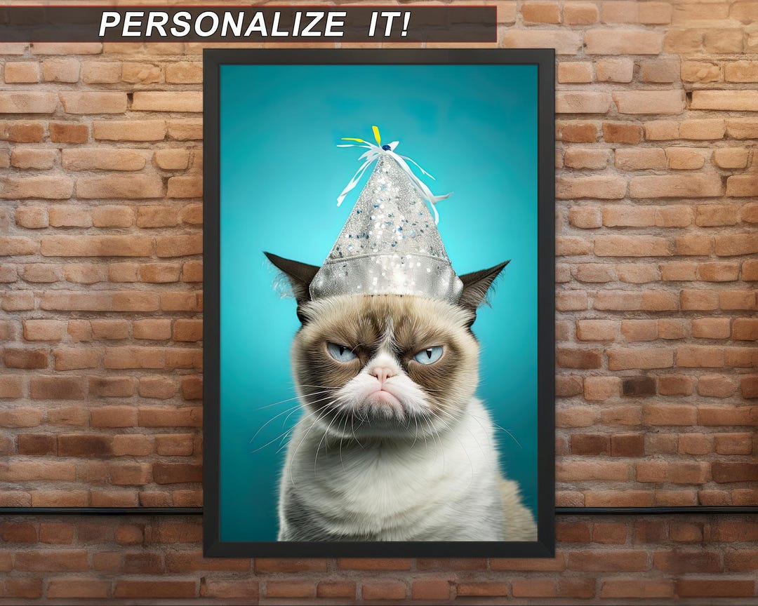 Angry Moddy Cat Poster - High-quality Print | Multiple Sizes | Optional ...
