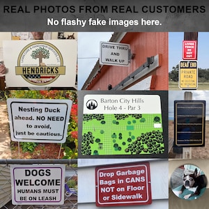 Custom Aluminum Sign – Personalized Text or Image, Weatherproof ...