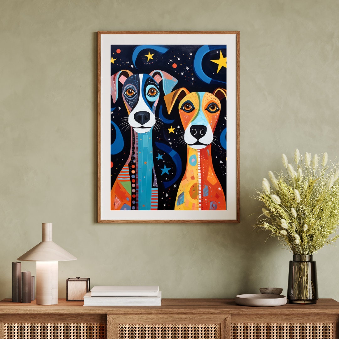 Printable Cute Dogs, Colorful Dogs, Printable Cut Animals, Wall ...