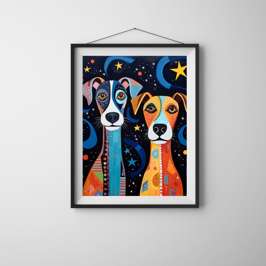Printable Cute Dogs, Colorful Dogs, Printable Cut Animals, Wall ...