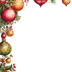 Traditional Christmas Border Printable - Lot of 5 - Etsy