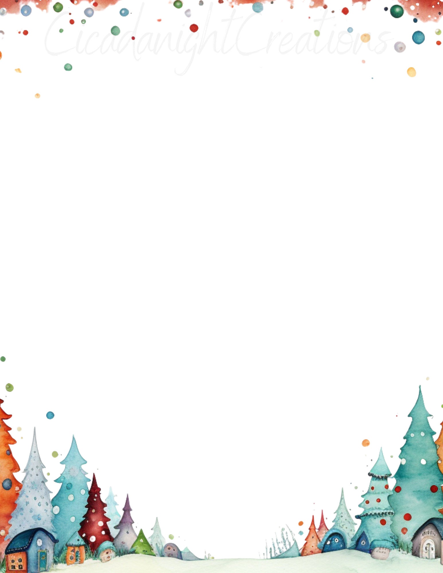 Magical and Whimsical Christmas Printable Paper Design Lot of 5 - Etsy