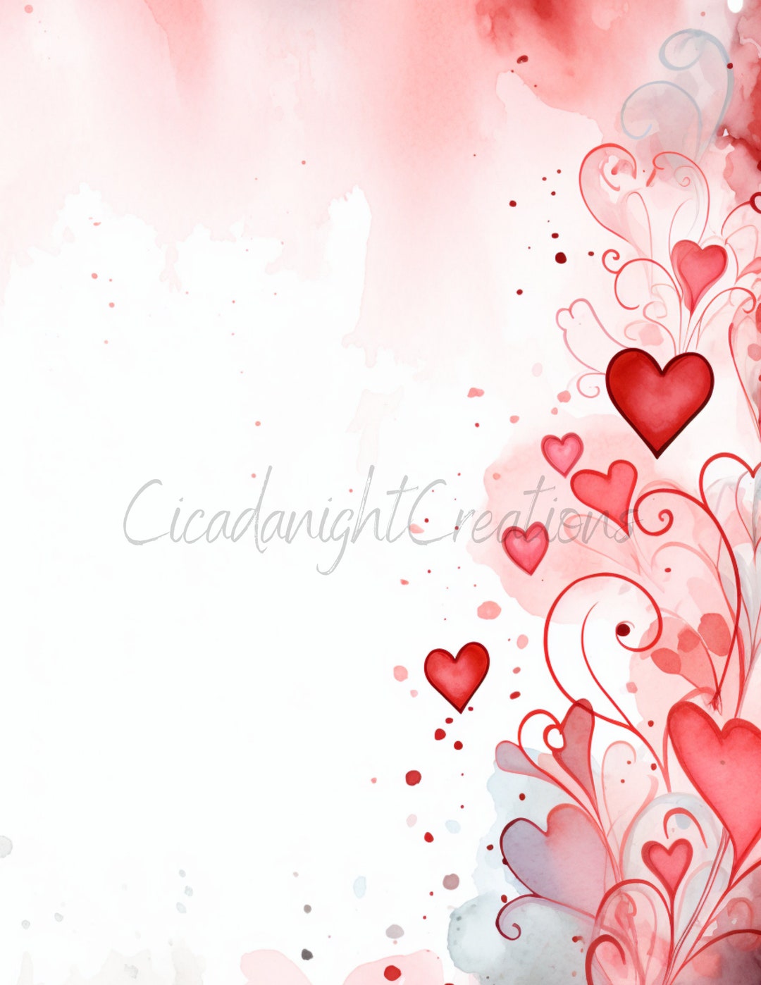 Whimsical Valentine's Day Printable Writing Paper Design - Lot of 5 - Etsy