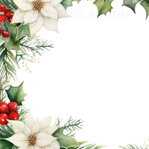 Whimsical Christmas Printable Paper Border Design Lot of 5 - Etsy