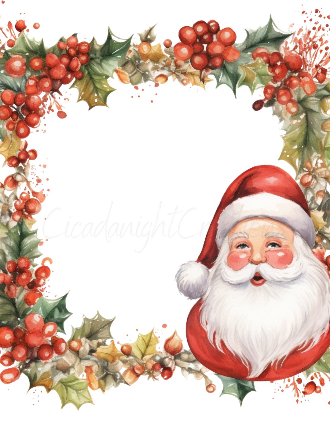 Whimsical Christmas Printable Paper Border Design Lot of 5 - Etsy