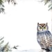 Whimsical Winter Owl Printable Paper Border Design Lot of 5 - Etsy