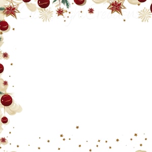 Whimsical Christmas Printable Paper Border Design Lot of 5 - Etsy
