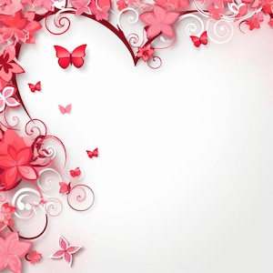 Whimsical Valentine's Day Printable With Border - Lot of 5 - Etsy