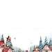 Whimsical Christmas Village Watercolor Printable Writing Paper Design ...