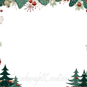 Whimsical Christmas Printable With Border Lot of 5 - Etsy