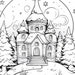 Whimsical Christmas Printable Coloring Pages Lot of 5 - Etsy