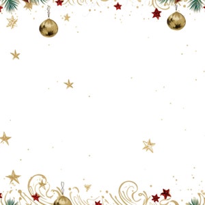 Whimsical Christmas Printable Paper Border Design Lot of 5 - Etsy