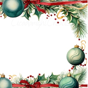 Whimsical Christmas Printable Paper Border Design Lot of 5 - Etsy
