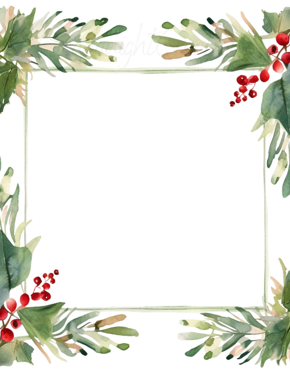 Whimsical Christmas Printable Paper Border Design Lot of 5 - Etsy