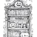 Whimsical Halloween Themed Bookshelf. 5 Fun Halloween Coloring Pages #2 ...