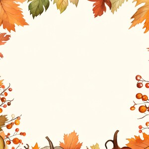 Whimsical Autumn Printable Paper With Autumn Border Lot of 5 - Etsy