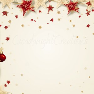 Whimsical Christmas Printable Paper Border Design Lot of 5 - Etsy