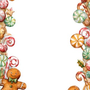 Whimsical Gingerbread Man Christmas Printable With Border Lot of 5 - Etsy