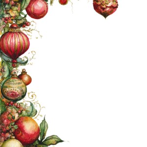 Traditional Christmas Border Printable - Lot of 5 - Etsy