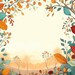 Whimsical Autumn Printable With Border - Lot of 5 - Etsy