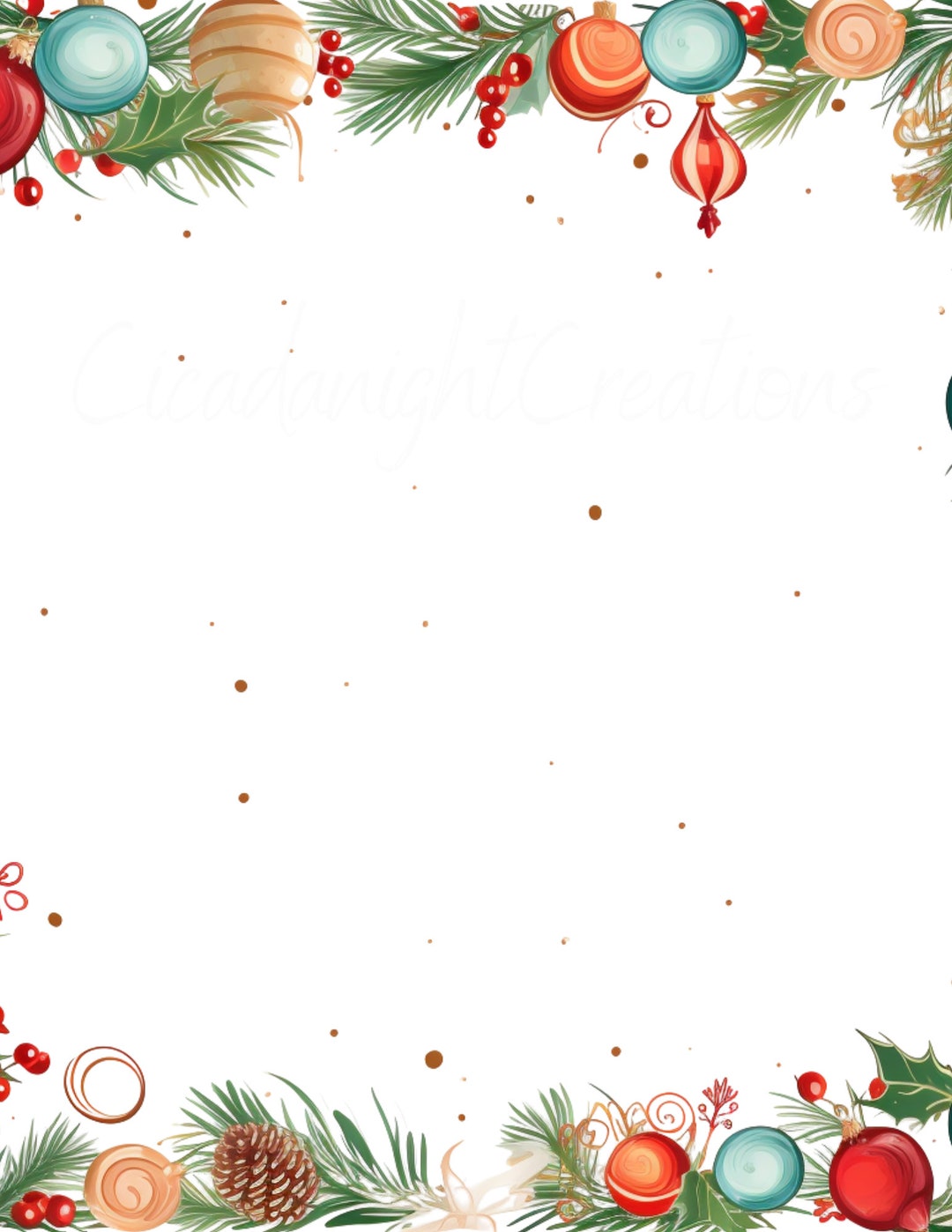 Whimsical Christmas Printable Paper Design Lot of 5 - Etsy