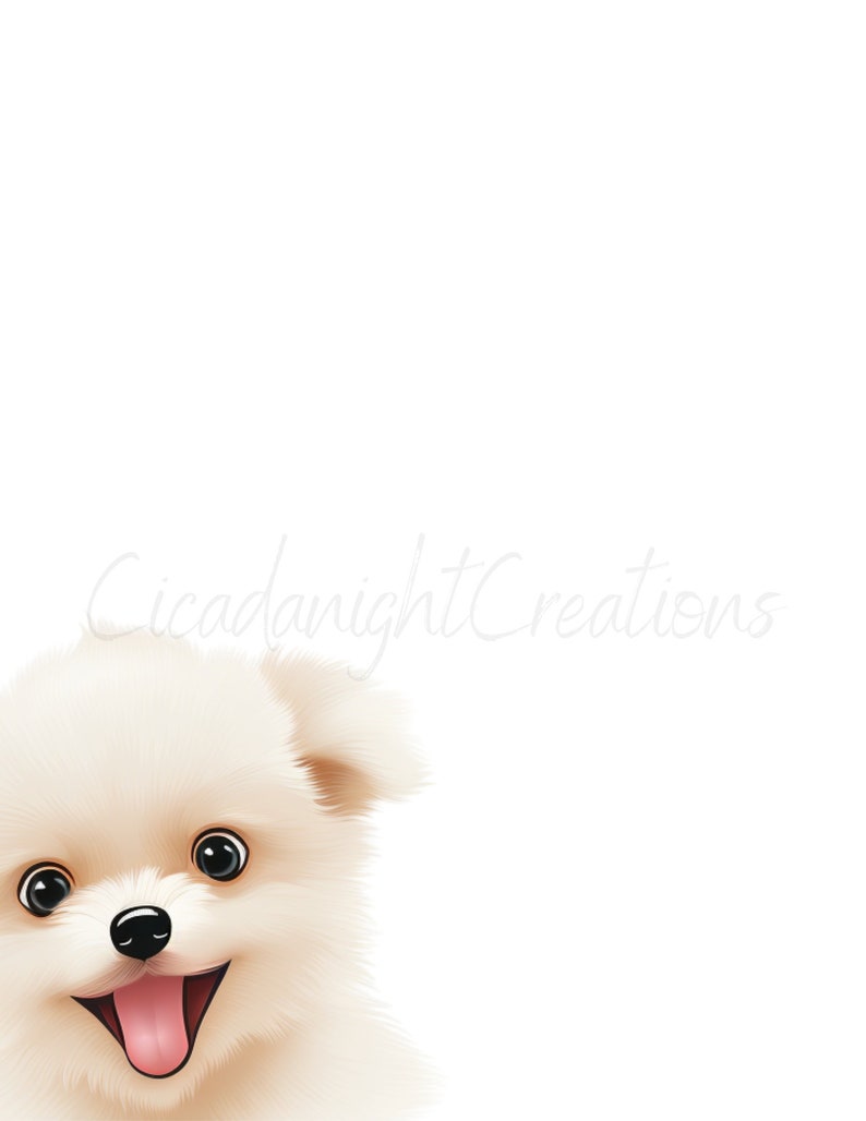 Puppy Surprise Printable Writing Paper Design - Lot of 5 - Etsy