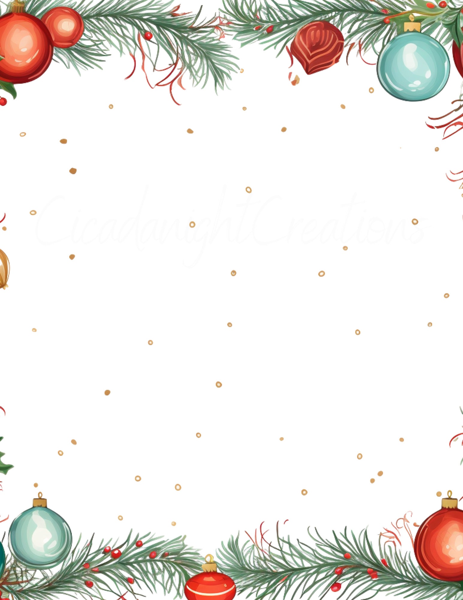 Whimsical Christmas Printable Paper Design Lot of 5 - Etsy