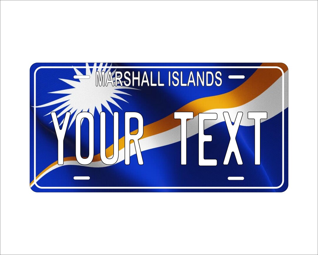 Marshall Islands Flag Wave Custom Personalized Novelty ATV Moped Mini ...