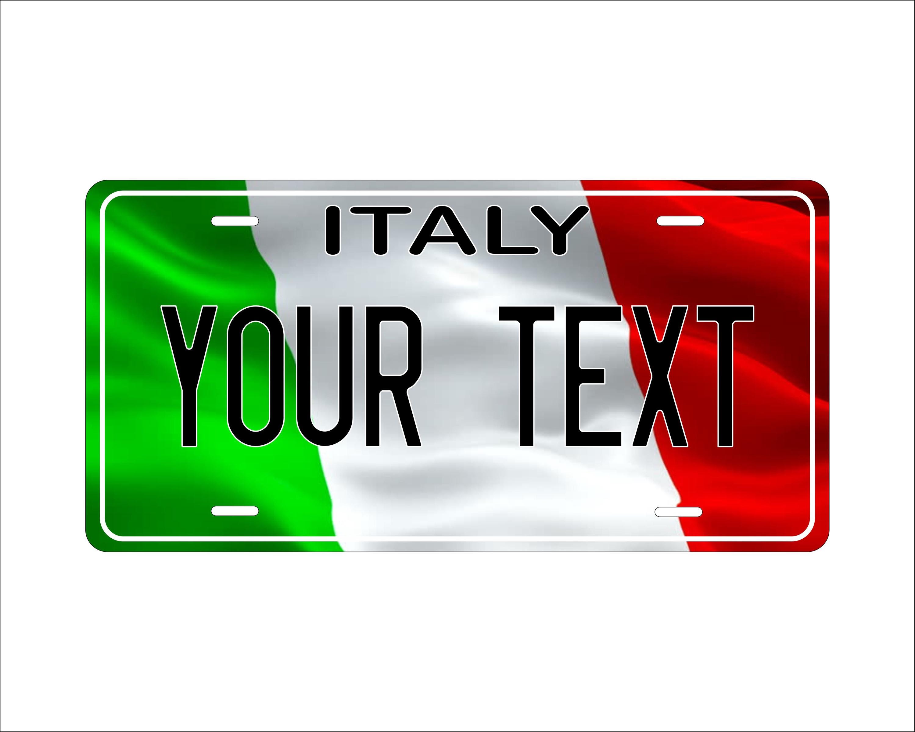 Italian American Flag License Plates