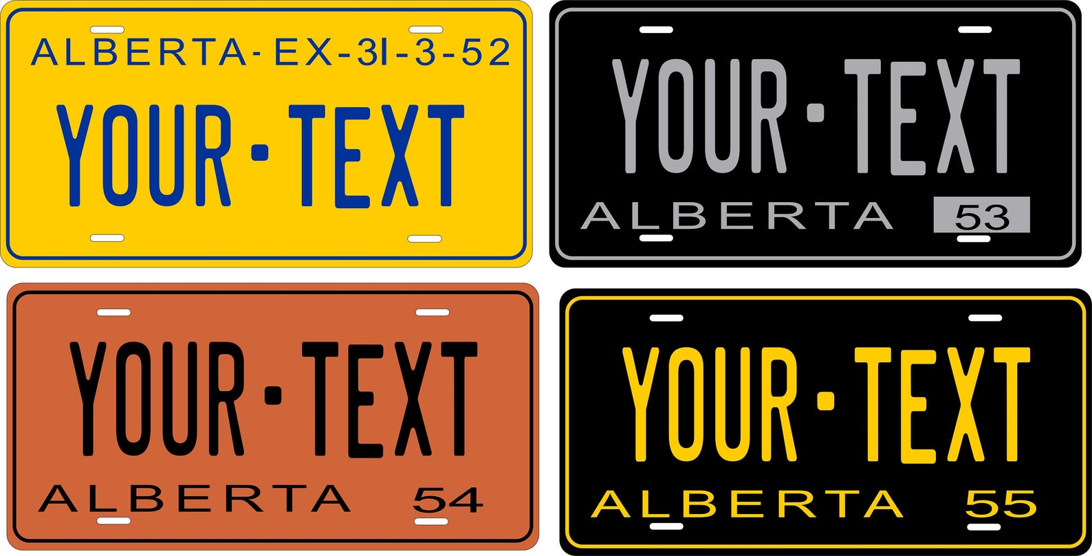 Alberta 1943 to Present Canada Custom Personalized Novelty ATV | Etsy