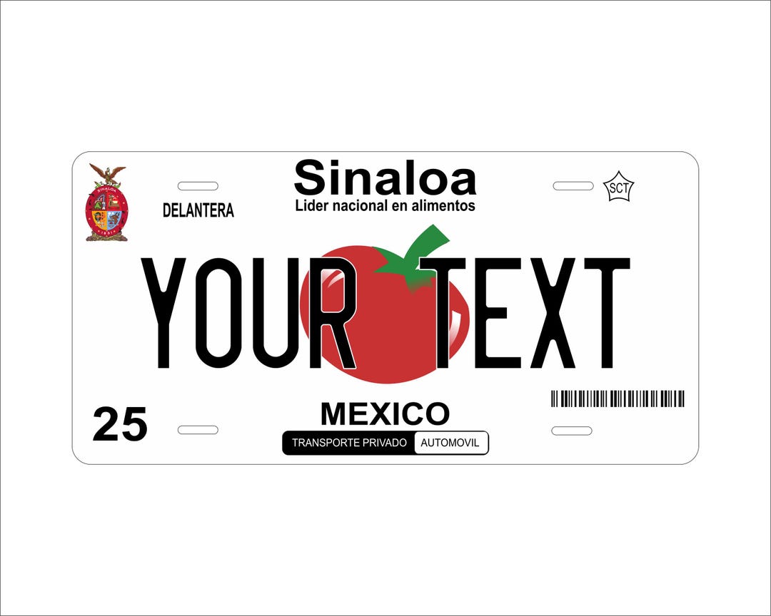 Sinaloa Mexico Custom Personalized Novelty ATV Moped Mini Bike Auto ...