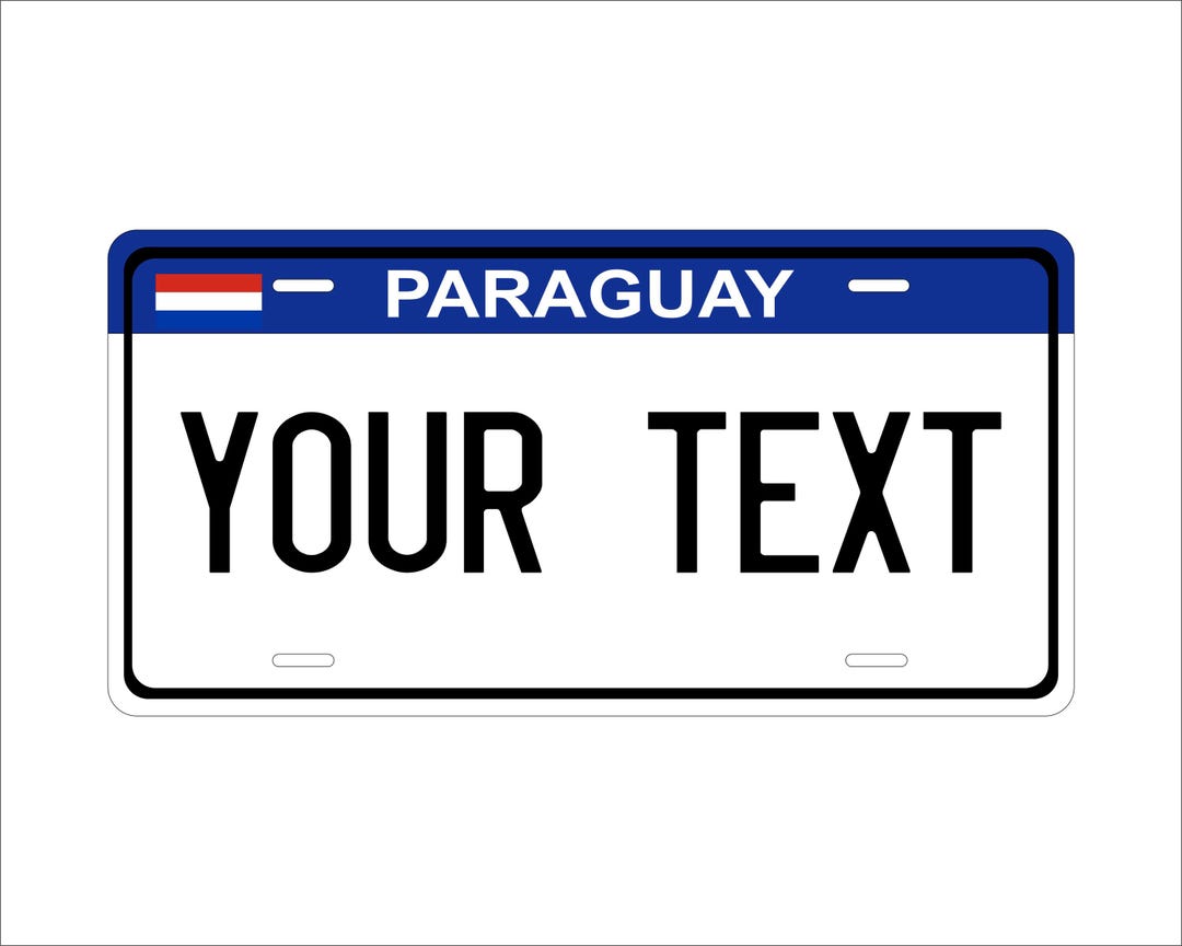 Paraguay Blue Custom Personalized Novelty ATV Moped Mini Bike License ...