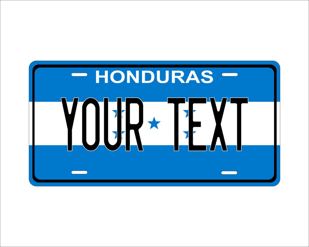 Honduras Flag Custom Personalized Novelty ATV Moped Mini Bike License ...