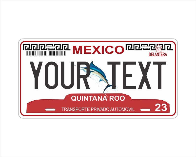 Quintana Roo 2011 Mexico Custom Personalized Novelty ATV Moped Mini ...