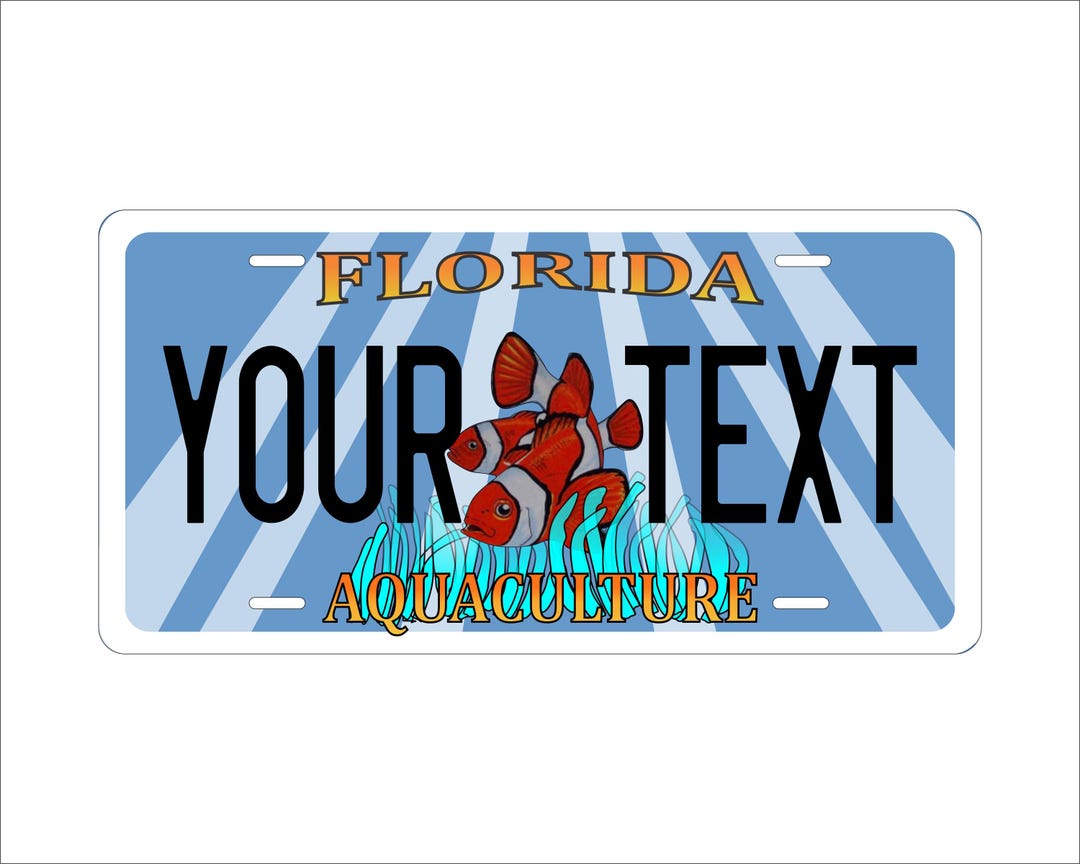 Florida Aquaculture Fish Custom Personalized Novelty ATV Moped Mini ...