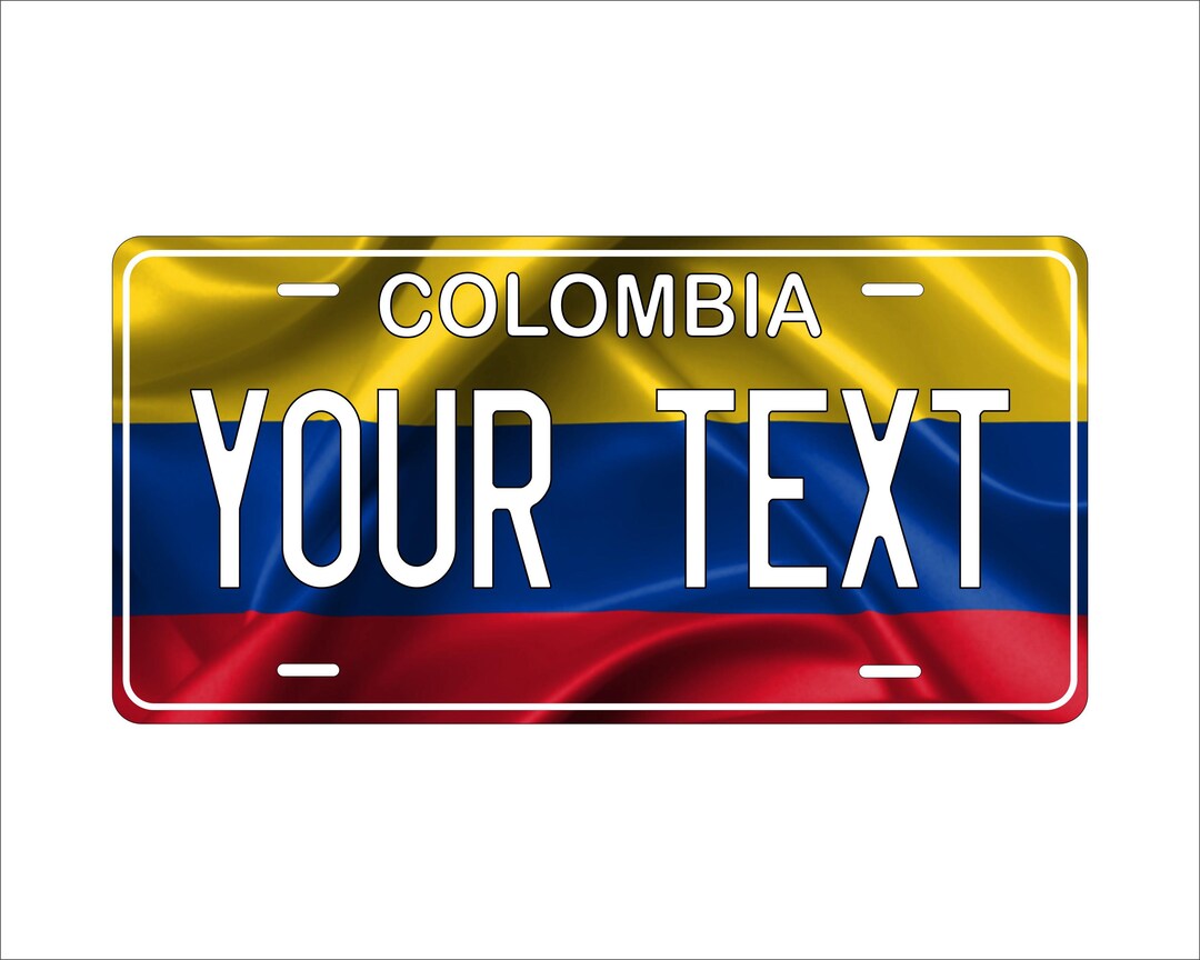 Colombia Flag Custom Personalized Novelty ATV Moped Mini Bike License ...
