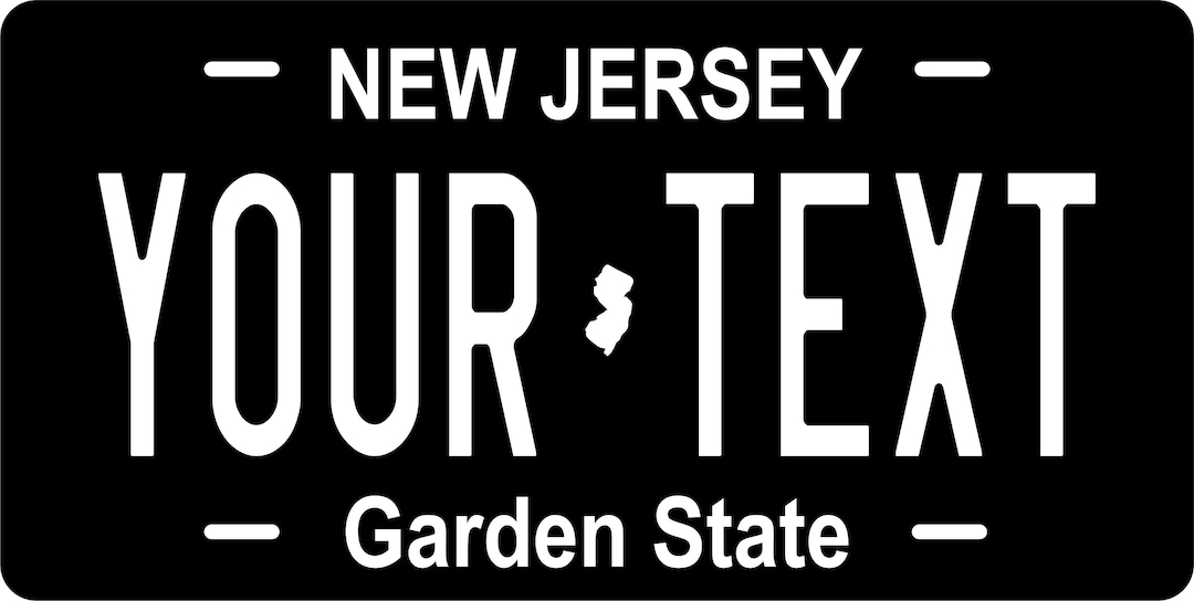 New Jersey Black Garden State Custom Personalized Novelty ATV Moped ...
